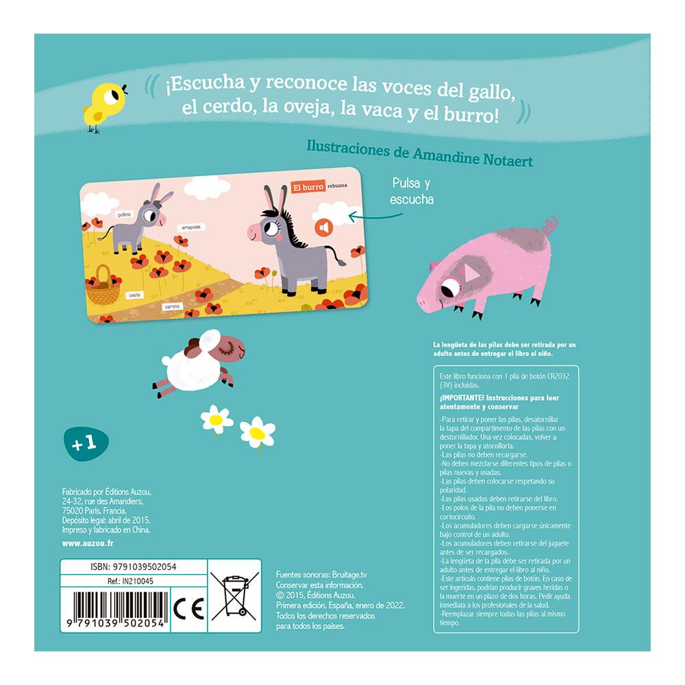 Libro de sonidos. Animales de la granja - Auzou.es