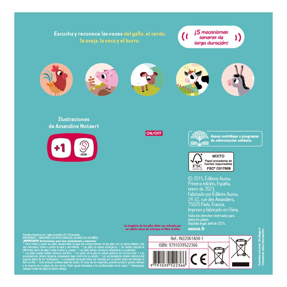 Libro de sonidos. Animales de la granja - Auzou.es